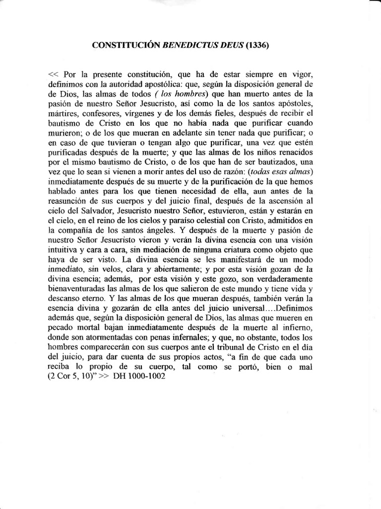 Benedictus Deus | PDF