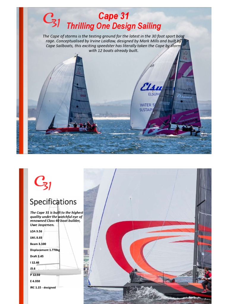 Cape 31 Brochure and Price List Us Dollars A4 1 | PDF | Sail | Rigging