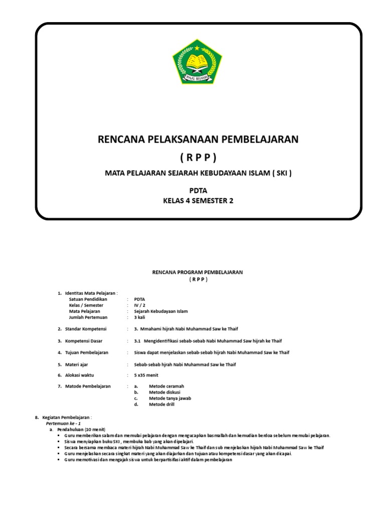 RPP Ski Kls 4 SMT 2 | PDF
