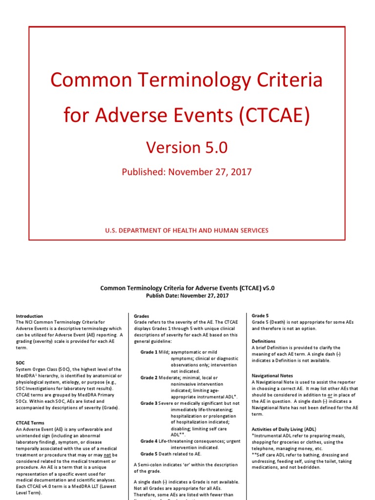 CTCAE v5 Quick Reference 5x7 | PDF | Heart Failure | Heart
