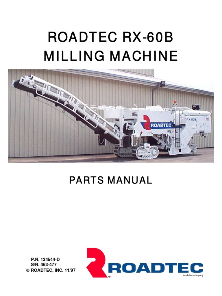 Roadtec RX-60B Parts Manual | PDF | Nut (Hardware) | Cargo