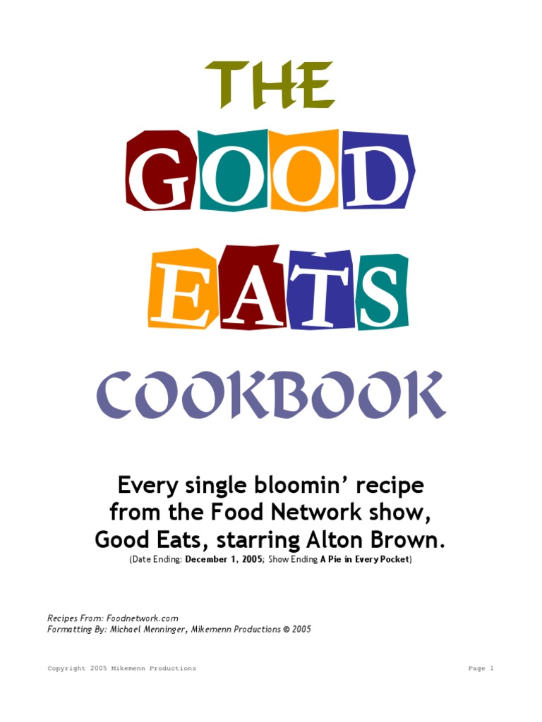 GoodEatsCookbook - Alton Brown | PDF | Salad | Pickling