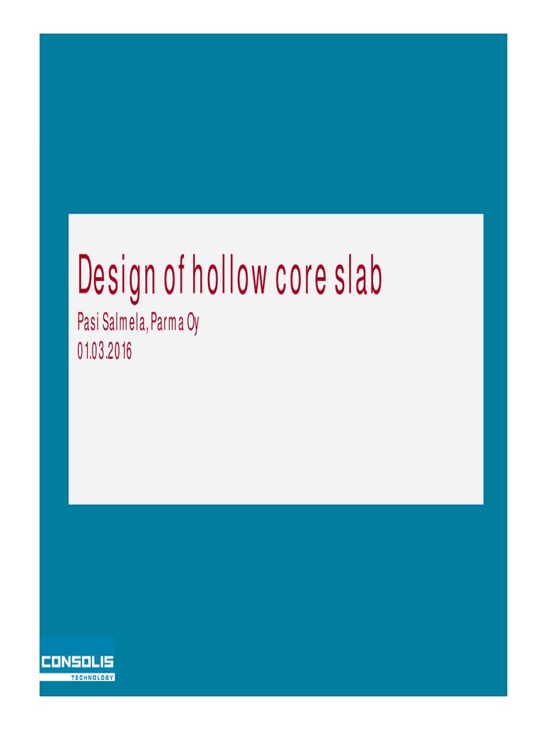 Hollow Core Slab Design Principles | PDF | Fracture | Prestressed Concrete
