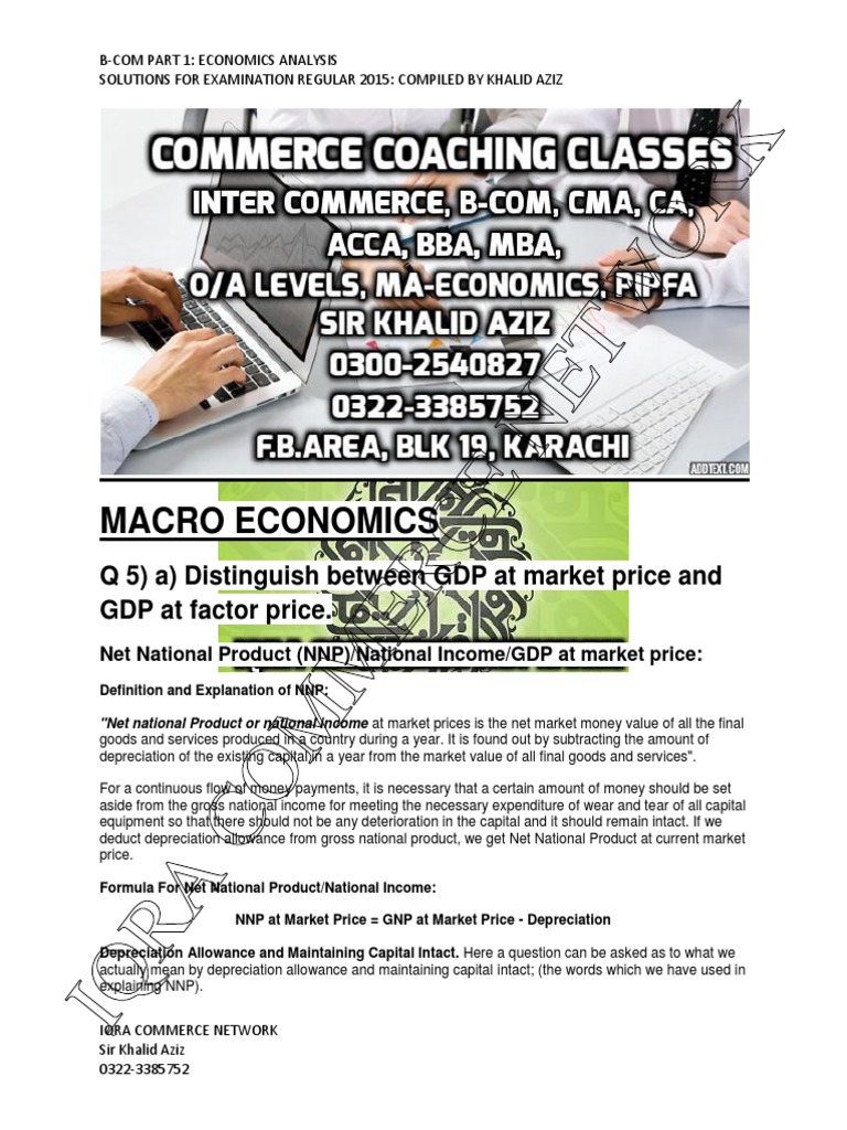 Macro Economics Notes | PDF | Keynesian Economics | Unemployment