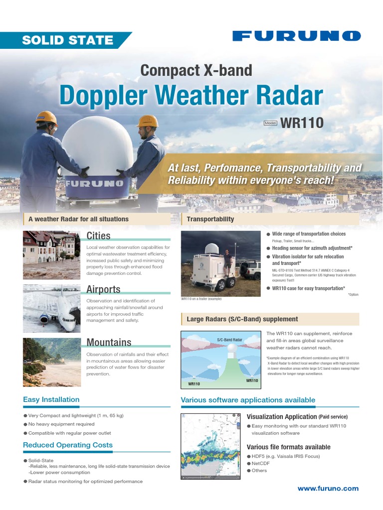 A Compact and Transportable X-Band Doppler Weather Radar for Versatile ...