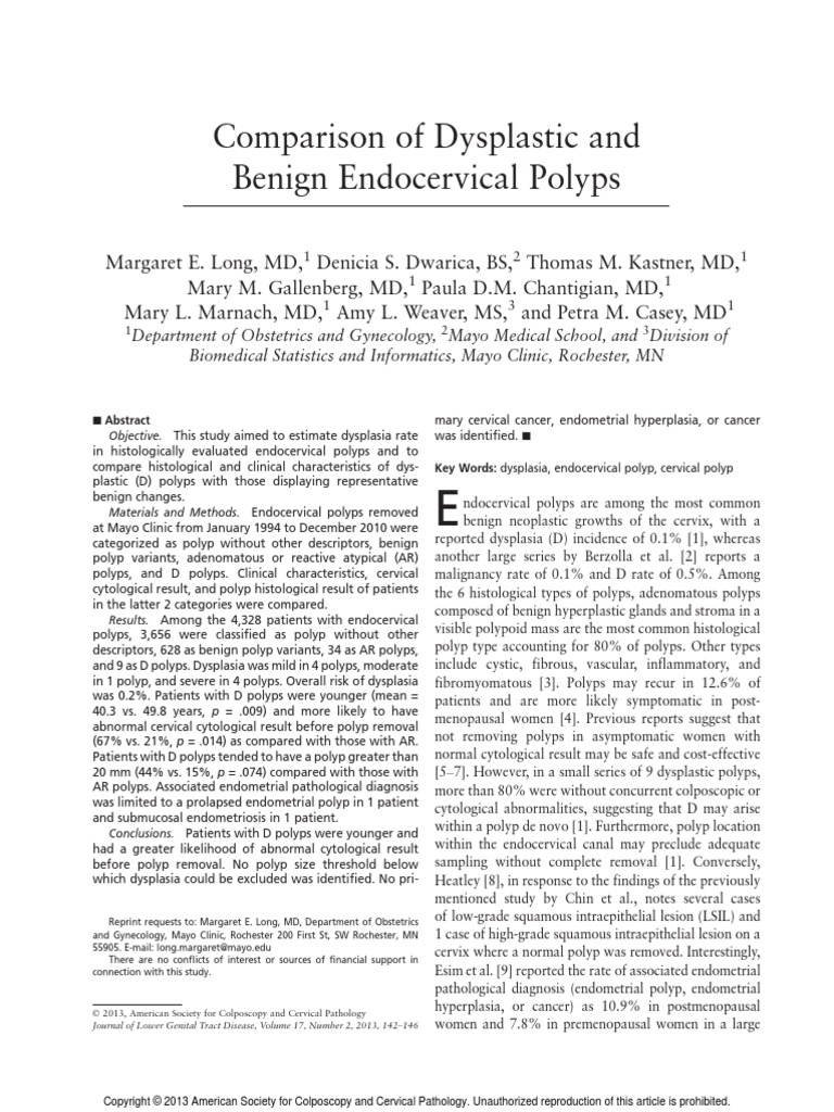 Jurnal Polip Serviks | PDF | Cervical Cancer | Neoplasms