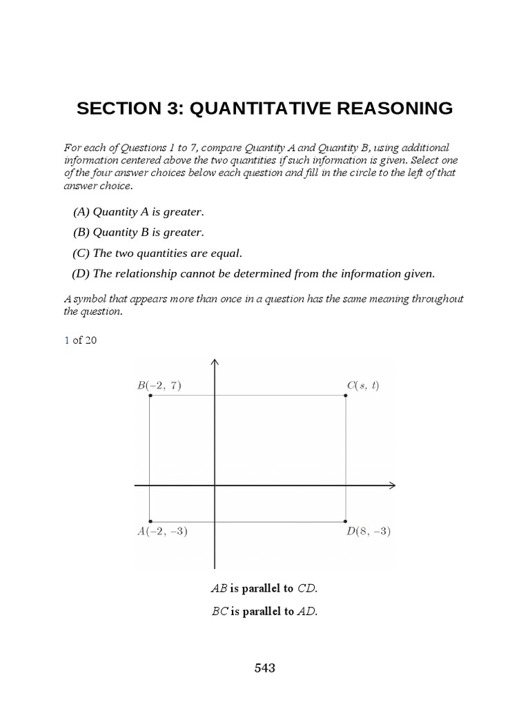 Quantitative Reasoning Example GRE | Download Free PDF | Average ...