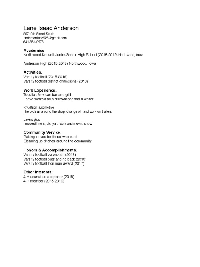 SR Resume Template 2019 | PDF