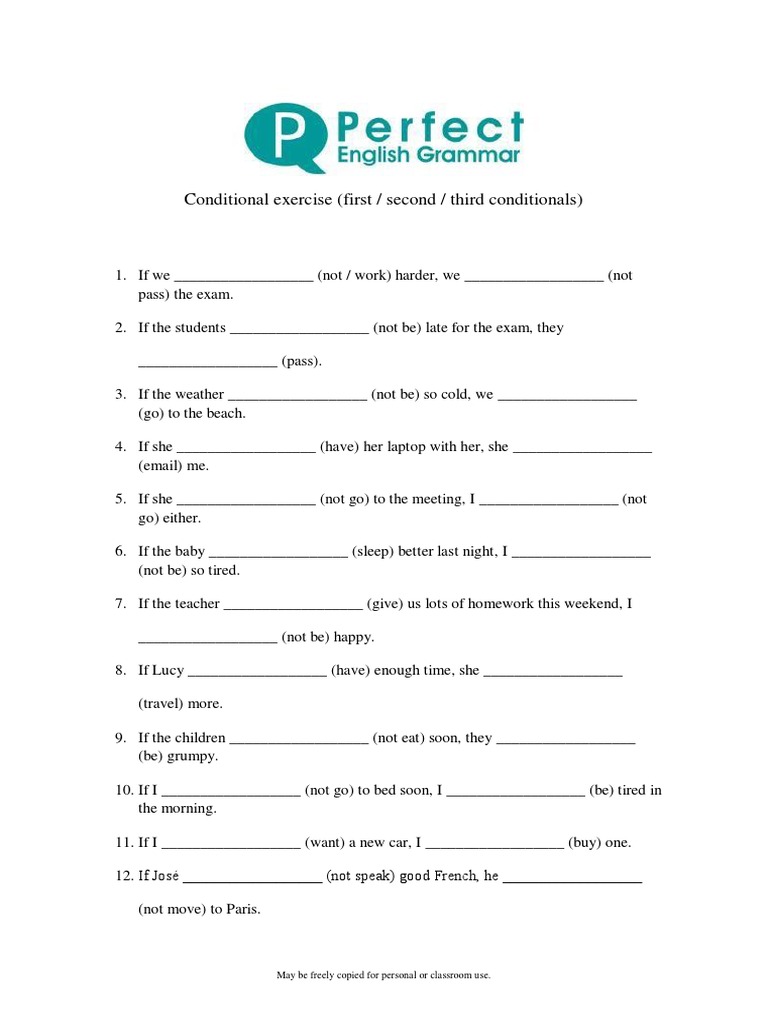 Conditional Exercise | PDF