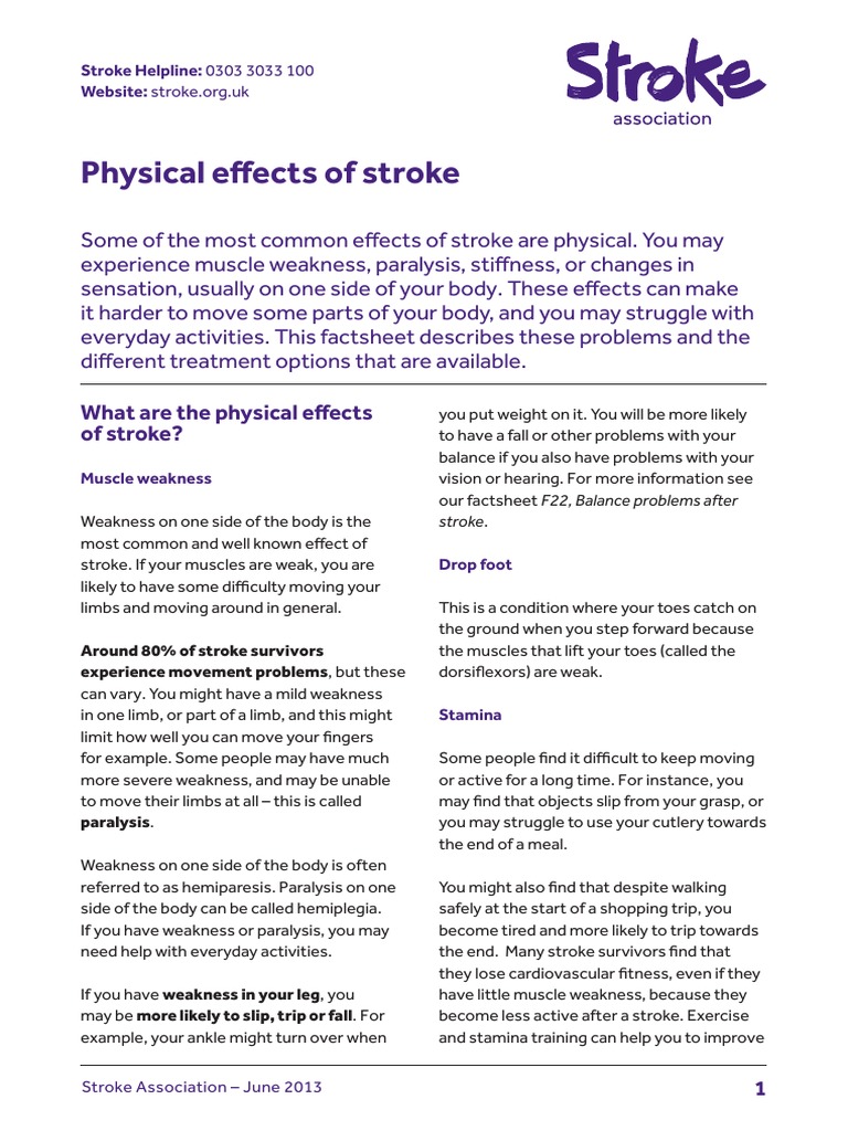 Physical Effects of Stroke | PDF | Physical Therapy | Botulinum Toxin
