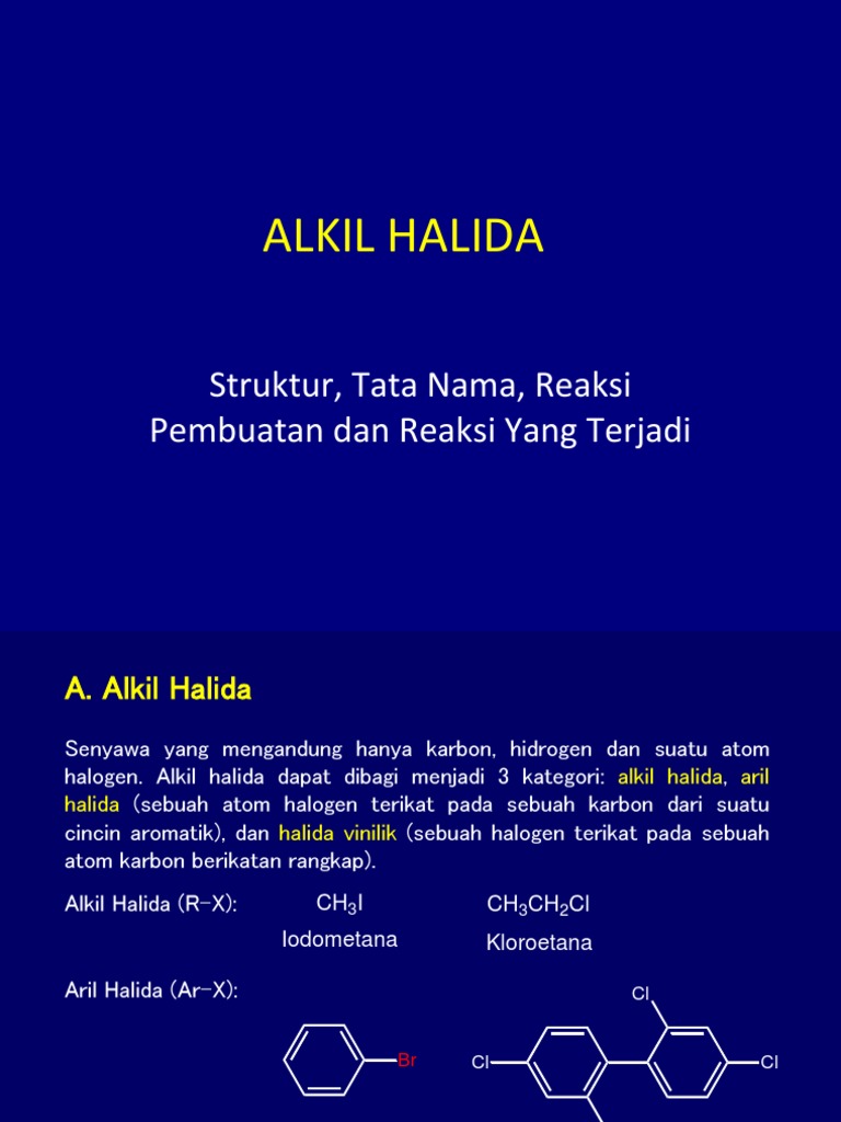 Struktur dan Klasifikasi Alkil Halida | PDF