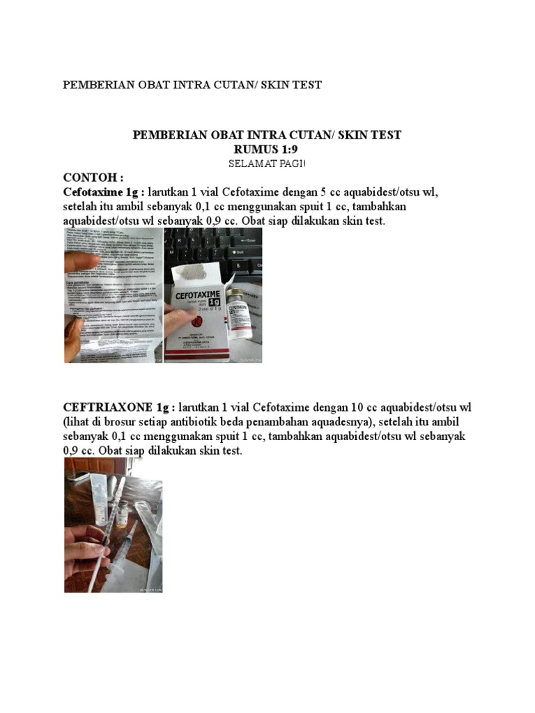 Pemberian Obat Intra Cutan | PDF