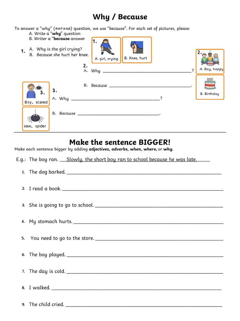 Enhancing Sentences with "Why" Questions | PDF