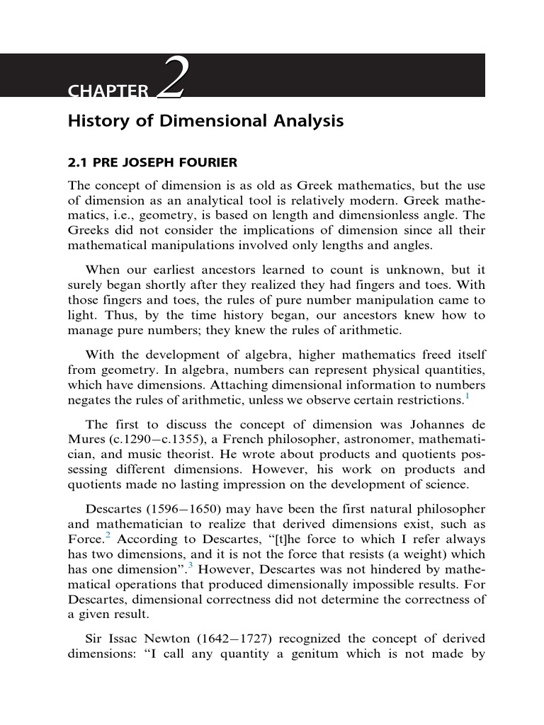 Evolution of Dimensional Analysis | PDF | Dimension | Mathematical Analysis