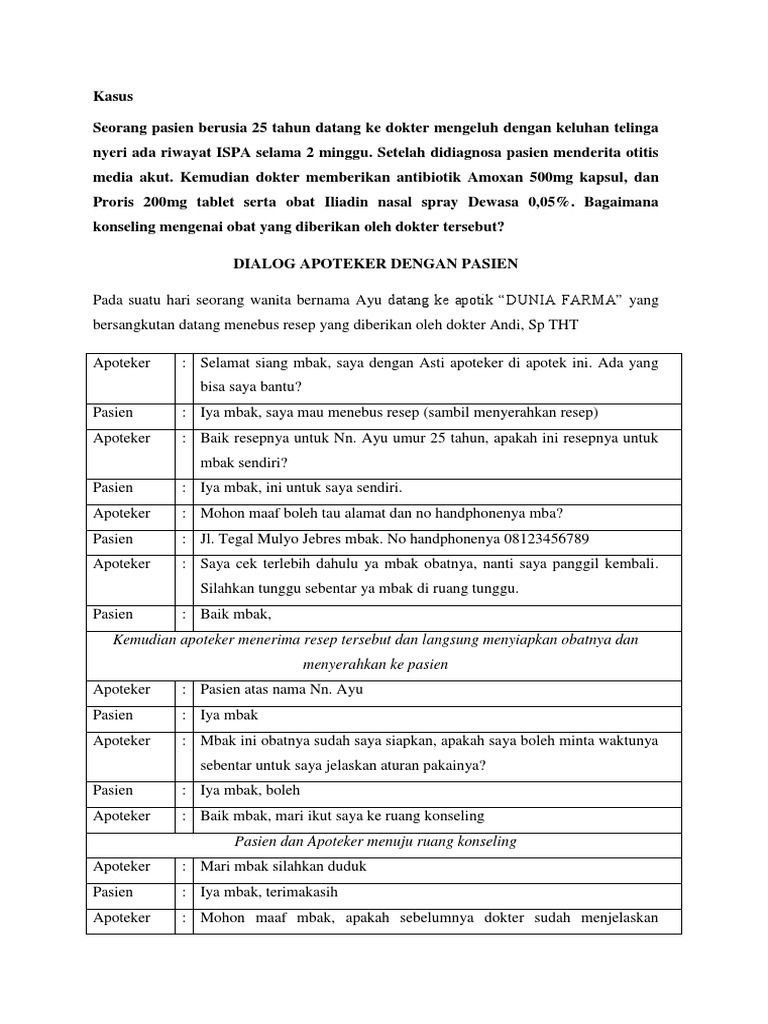 Konseling Obat untuk Otitis Media | PDF | Pengembangan Diri | Sains ...