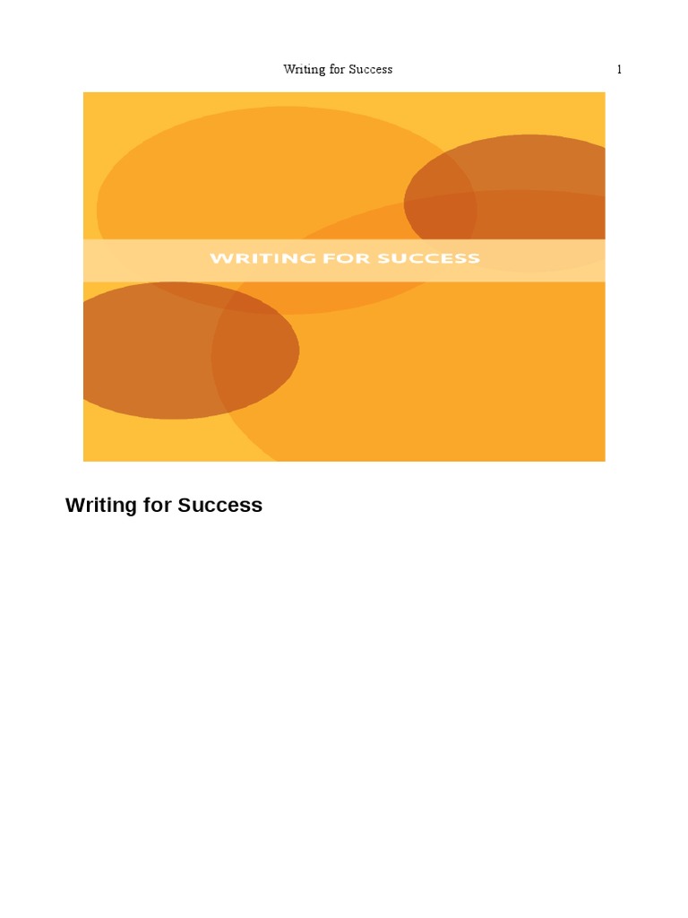Writing For Success 1538573880 | PDF | Reading Comprehension | Reading ...