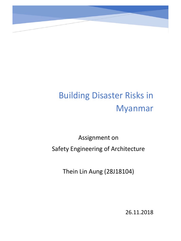 Building Disaster Risks in Myanmar | PDF | Building | Myanmar