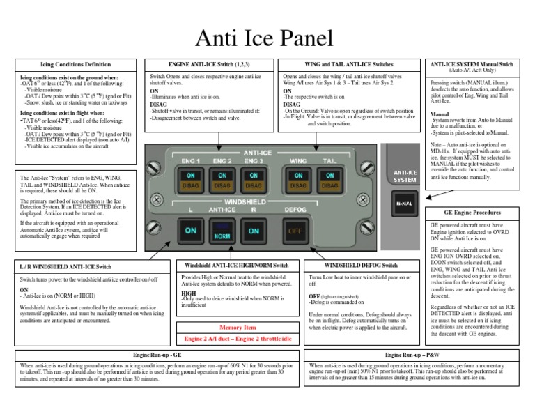 Anti Ice Panel PDF | Download Free PDF | Switch | Aviation