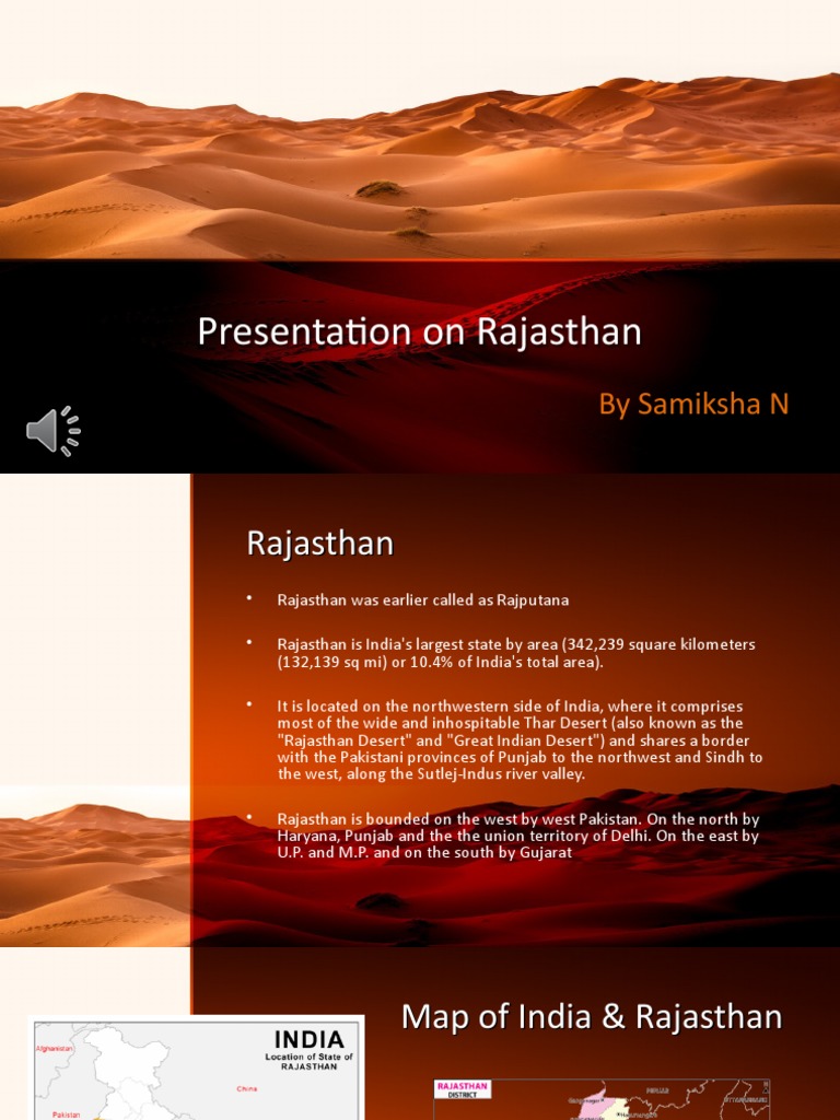 Rajasthan Presentation | PDF | Physical Geography | Nature