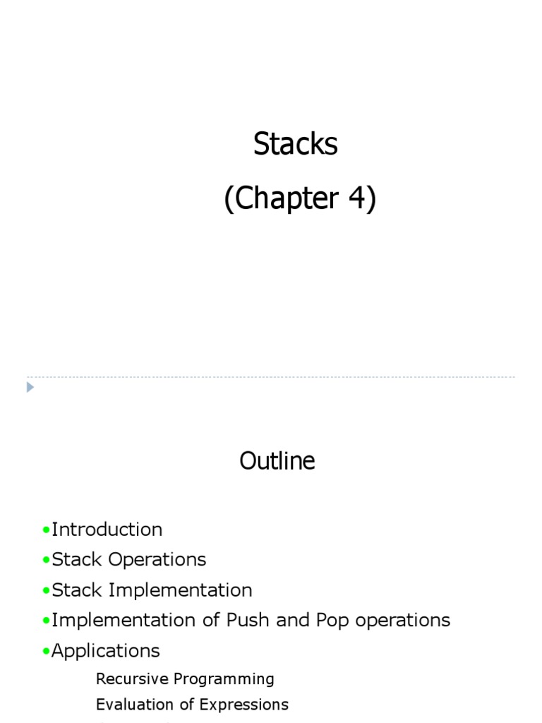 Chapter 04-Stacks | Download Free PDF | Subroutine | Array Data Structure