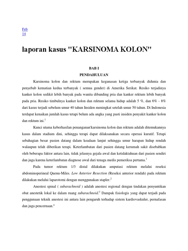 Contoh Lapsus Ca Colon | PDF