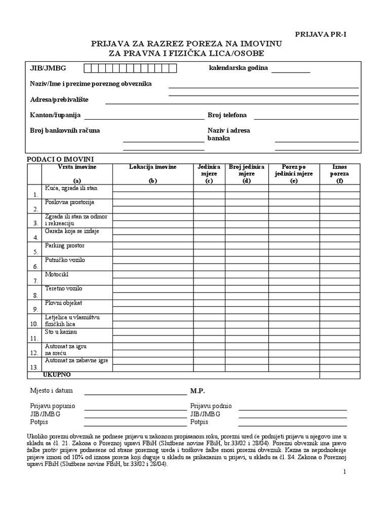 Obrazac | PDF