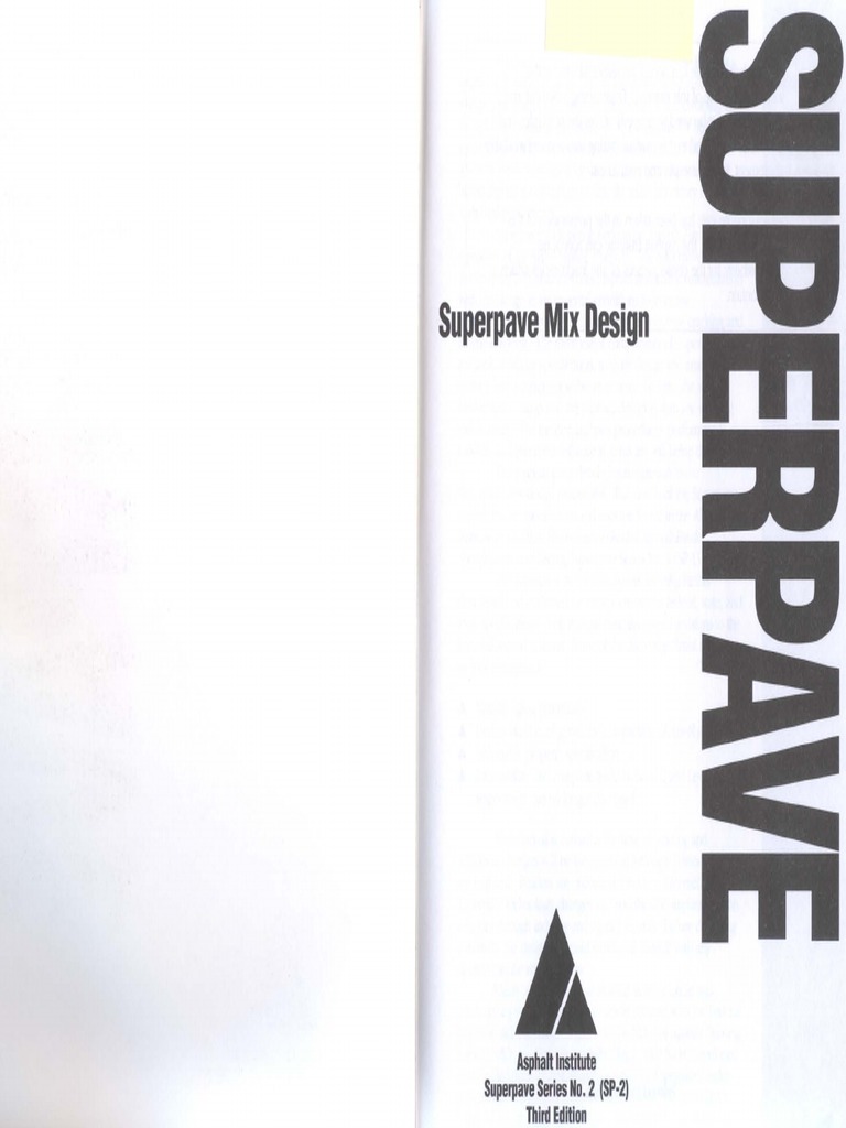 SP-2 Superpave Mix Design (Asphalt Institute)