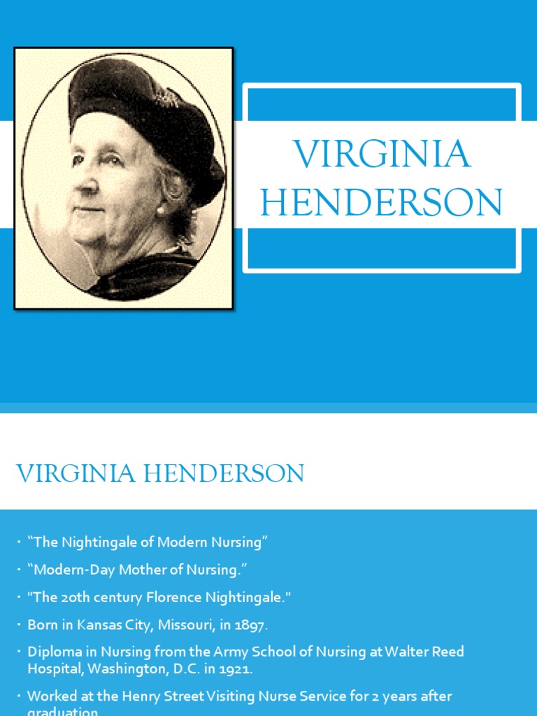Virginia Henderson | Nursing | Health Care