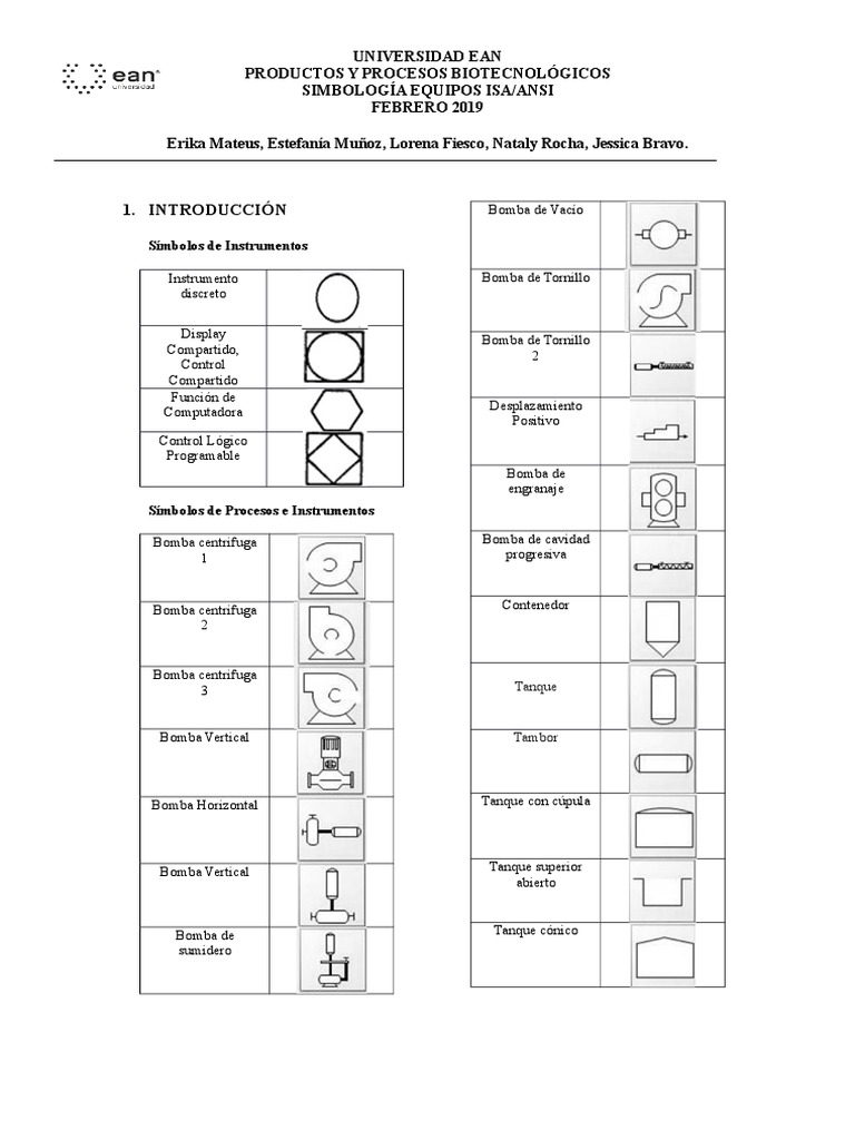 Simbología Norma ANSI | PDF | Bomba | Gases