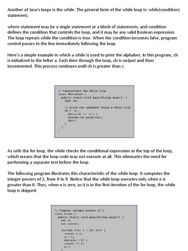 3.5. The While Loop | PDF | Science & Mathematics | Computers 3.5. The While Loop | PDF | Science & Mathematics | Computers