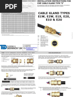 Cable Gland Types E1FW/M, E1FX/M, E1FU/M E1Fw/Mf, E1Fx/Mf, E1Fu/Mf | PDF | Manufactured Goods