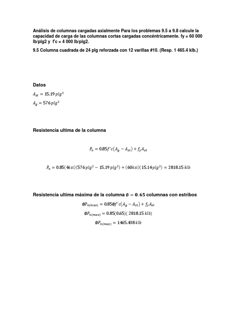 Análisis de la capacidad de carga de columnas cortas reforzadas con ...