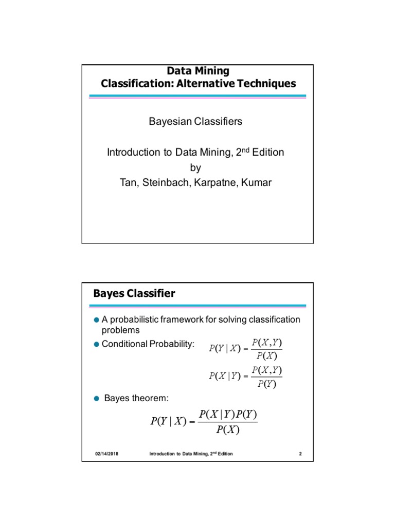 Data Mining Classification: Alternative Techniques | PDF | Bayesian Network | Probability Theory