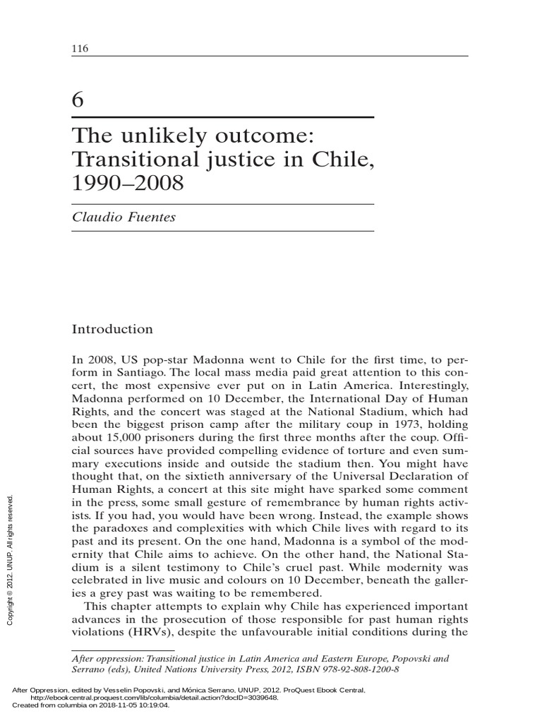 After Oppression | PDF | Augusto Pinochet | Transitional Justice