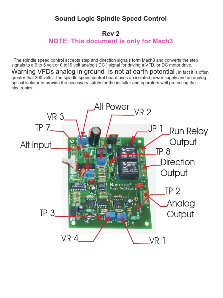 Mach3 Spindle Control | PDF | Electricity | Electronics