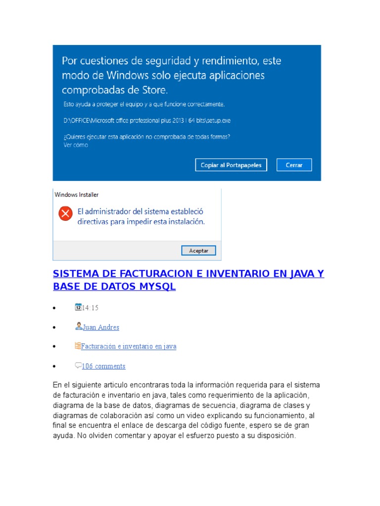 Sistema de Facturacion e Inventario en Java y Base de Datos Mysql | PDF | Java (lenguaje de ...