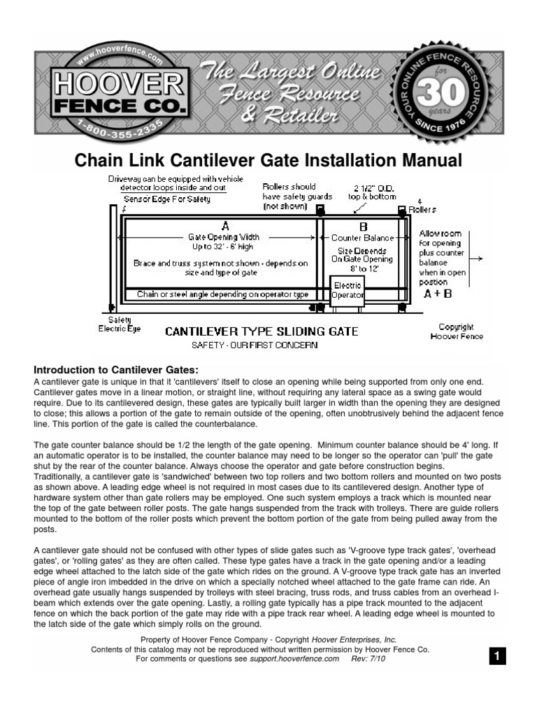 Cantilever Gate Installation | PDF | Nut (Hardware) | Pipe (Fluid ...