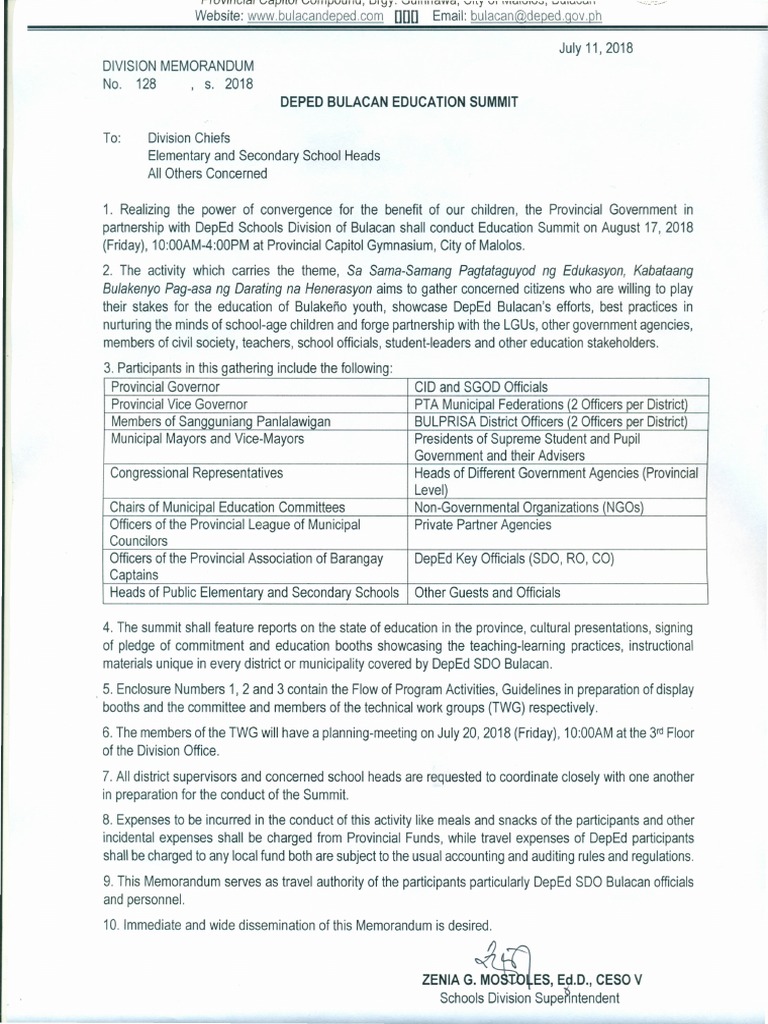 Deped Bulacan Education Summit | PDF | Government | Public Sphere