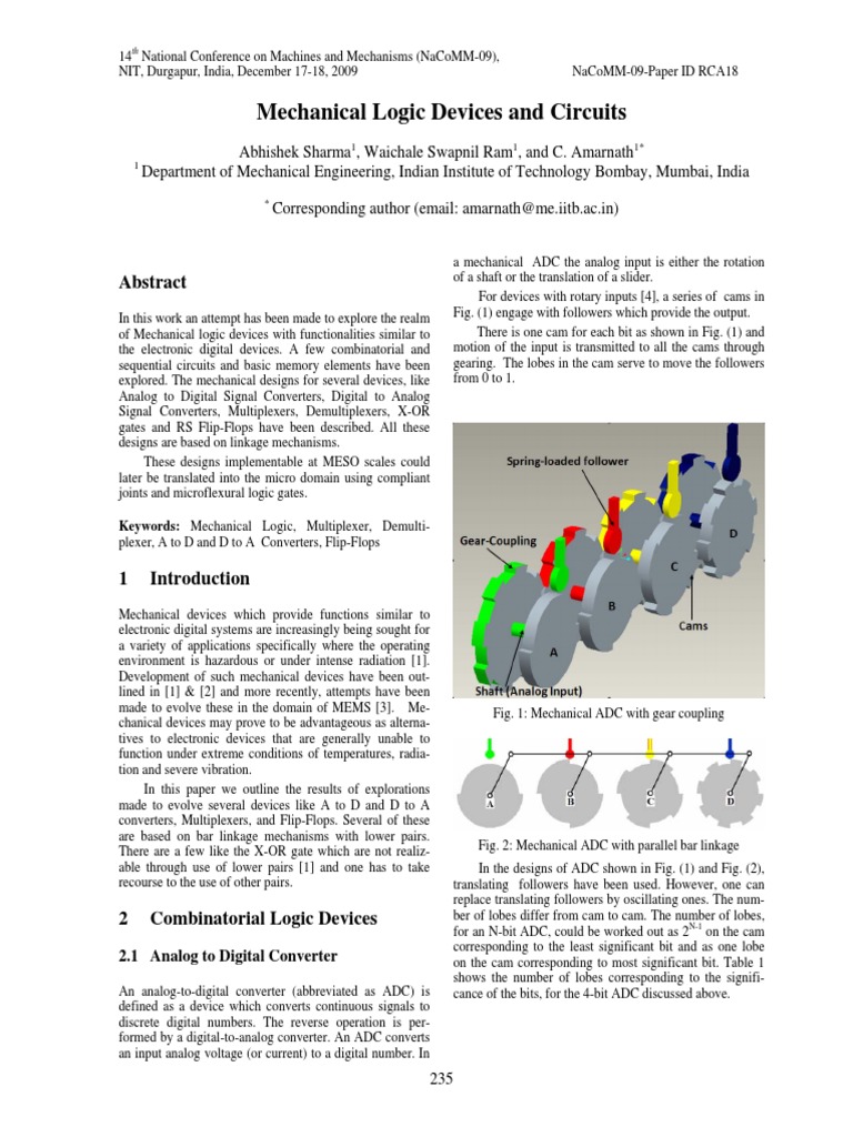 Mechanical Logic Devices and Circuits | Download Free PDF | Logic Gate ...