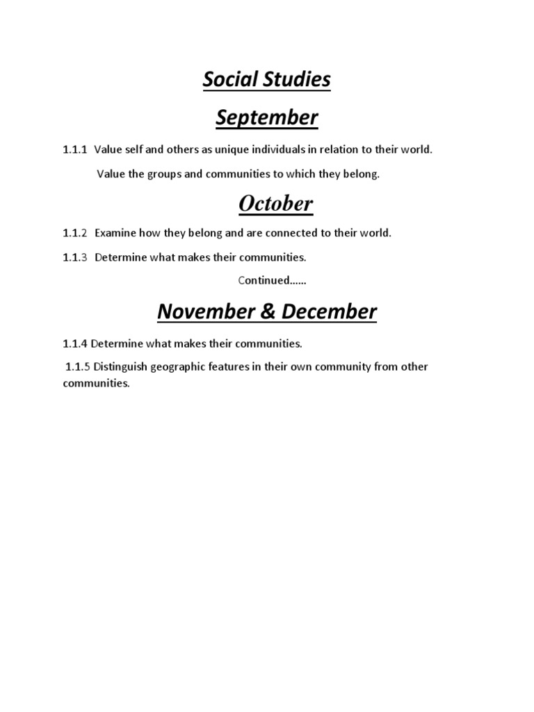 Social Studies SLO | PDF