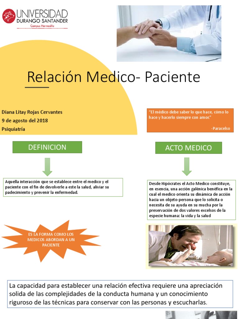 Relacion Medico Paciente | PDF | Medicina | Diagnostico medico