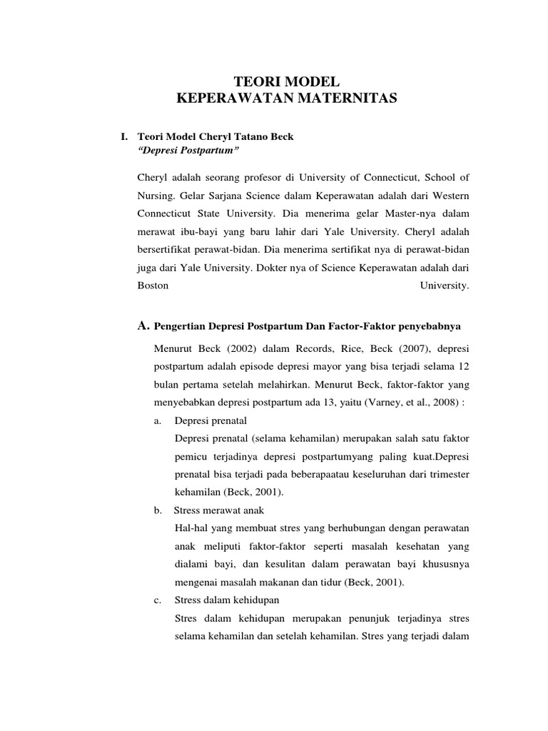 Teori Maternitas | PDF | Pengembangan Diri