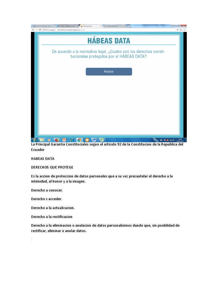 Habeas Data | PDF | Juez | Justicia