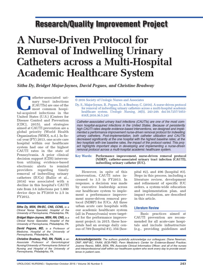 A Nurse-Driven Protocol For | PDF | Health Care | Health System