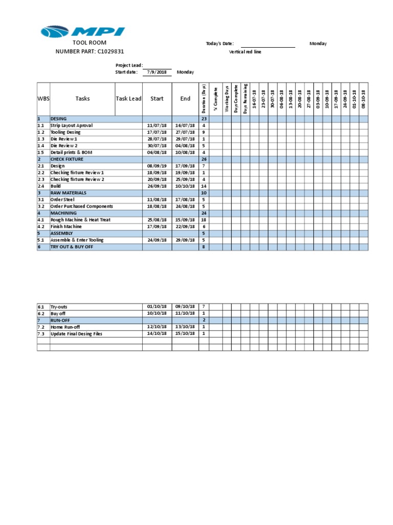 Tool Room NUMBER PART: C1029831: Desing | PDF | Procedural Knowledge ...