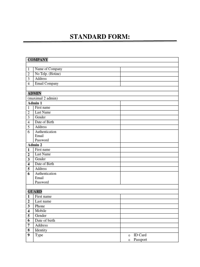Standard Form | PDF