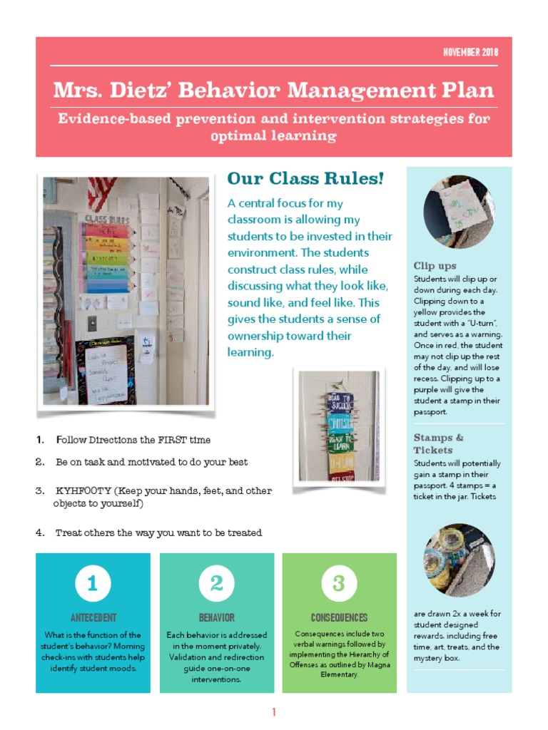 Classroom Behavior Management Plan | PDF | Classroom | Homework