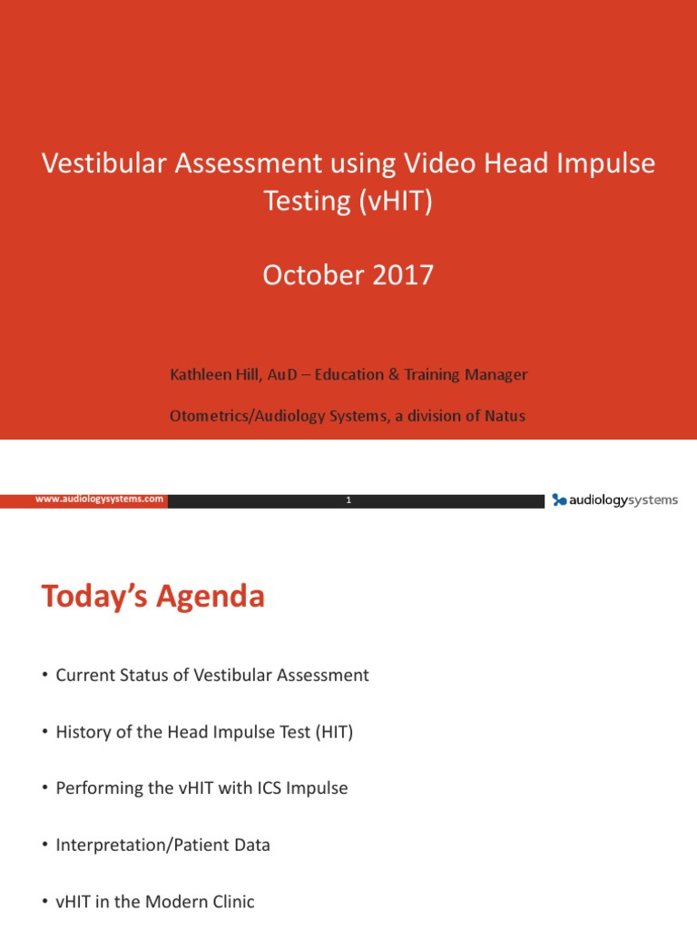 VHIT PAA Oct2017 Hill | PDF | Vestibular System | Nervous System