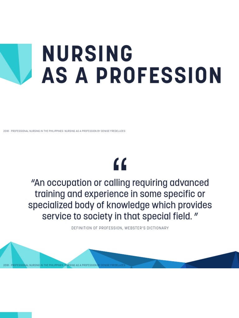REPORT - Nursing As A Profession | PDF | Nursing | Profession