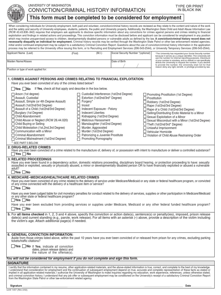 Criminal History | PDF | Criminal Record | Assault